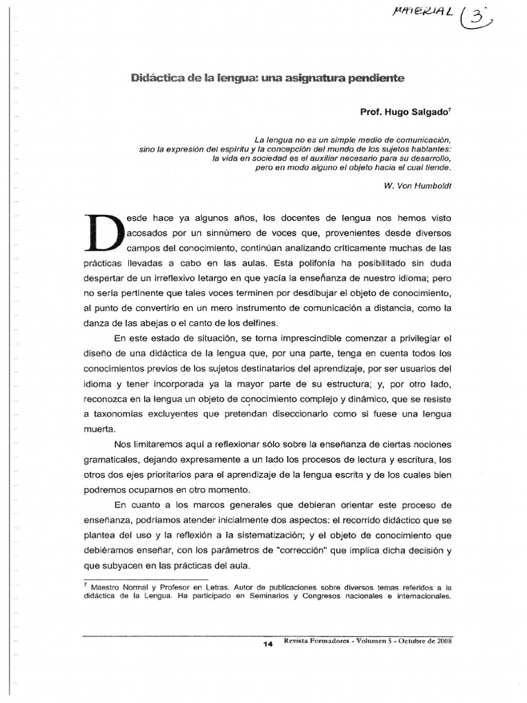 lengua texto salgado | PDF