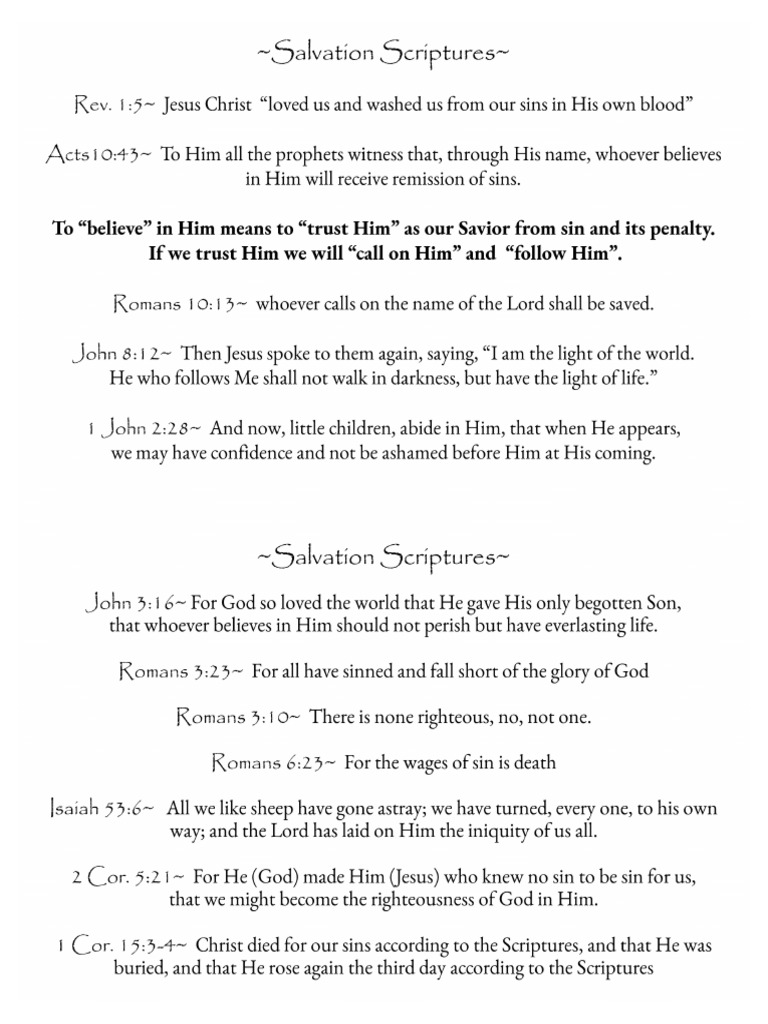 Salvation Scripture Card | PDF