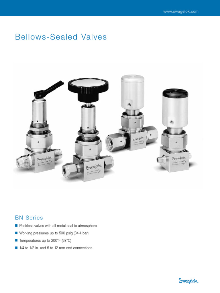 BN Series Bellows-Sealed Valves Overview | PDF | Valve | Actuator