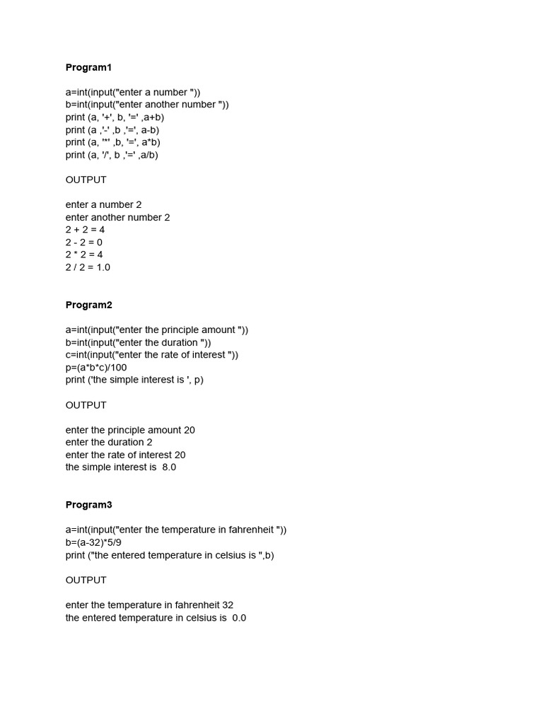 Computer Science Record Programs | PDF | Fahrenheit