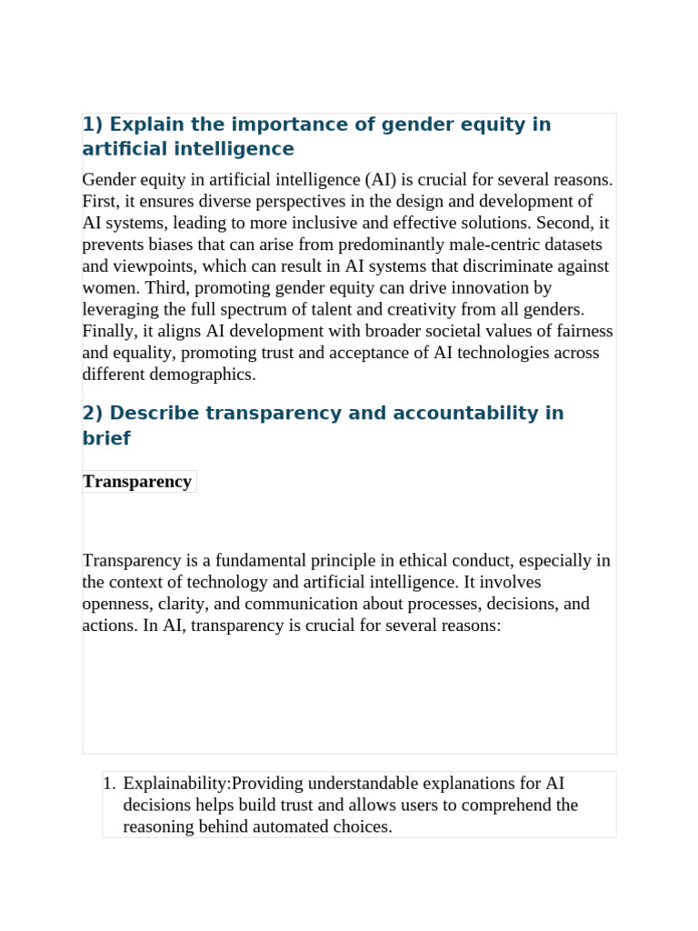 Long Answers | PDF | Artificial Intelligence | Intelligence (AI ...