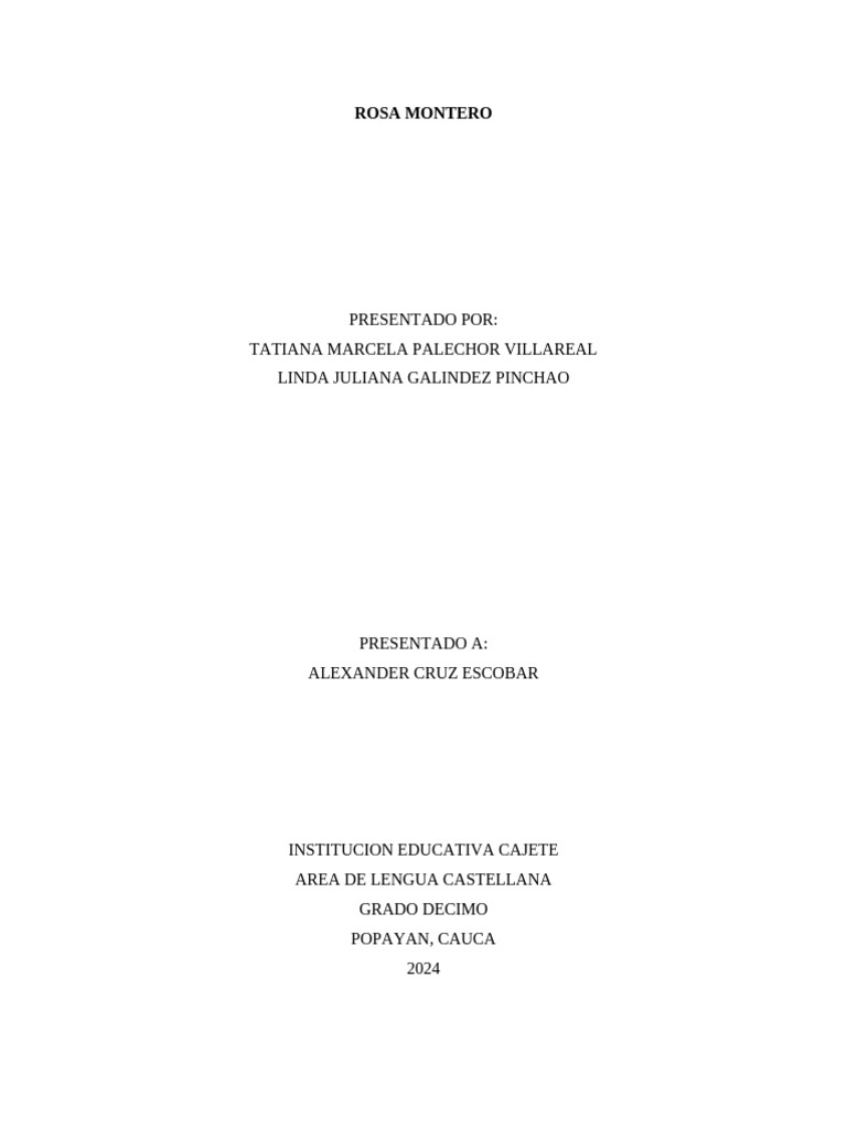 Rosa Montero | PDF | Feminismo | Estudios de género