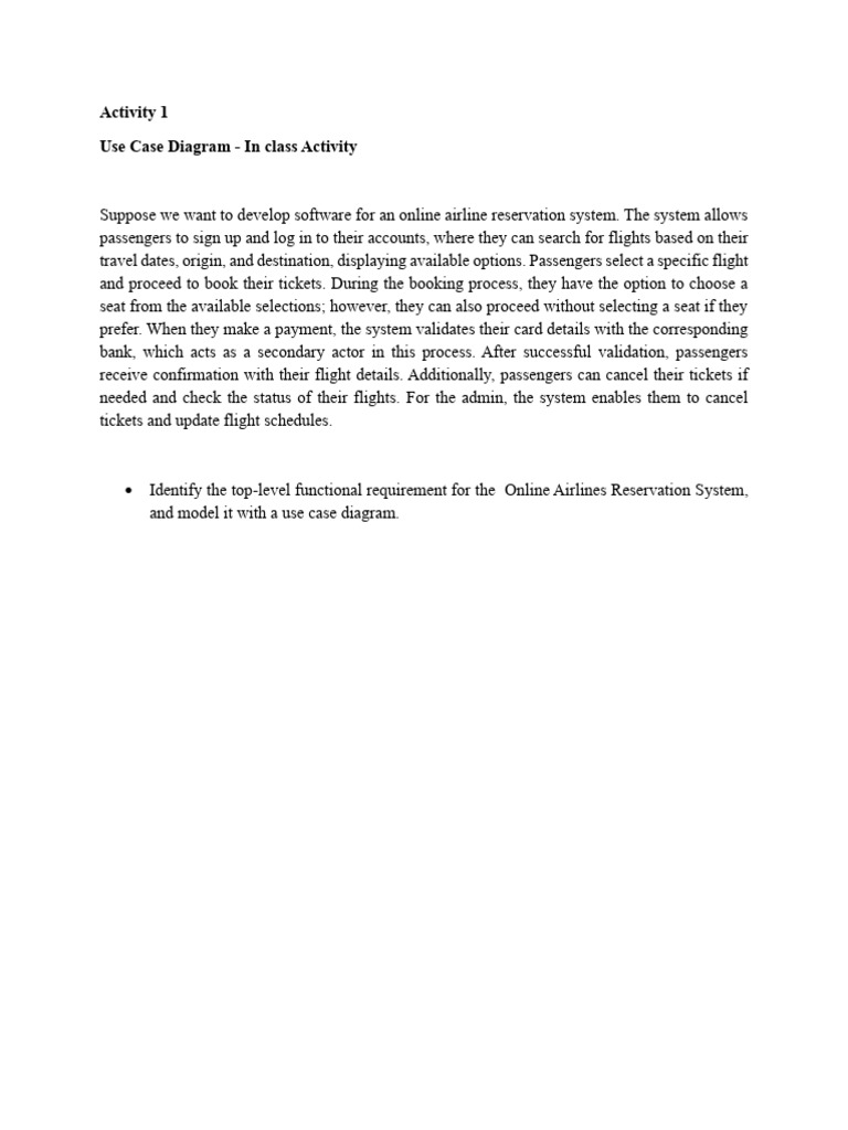 Activity1 - Use Case Diagram | PDF