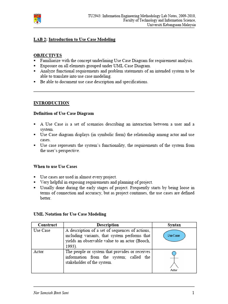 Lab 002 Use Case Diagram | PDF | Use Case | Computer Science