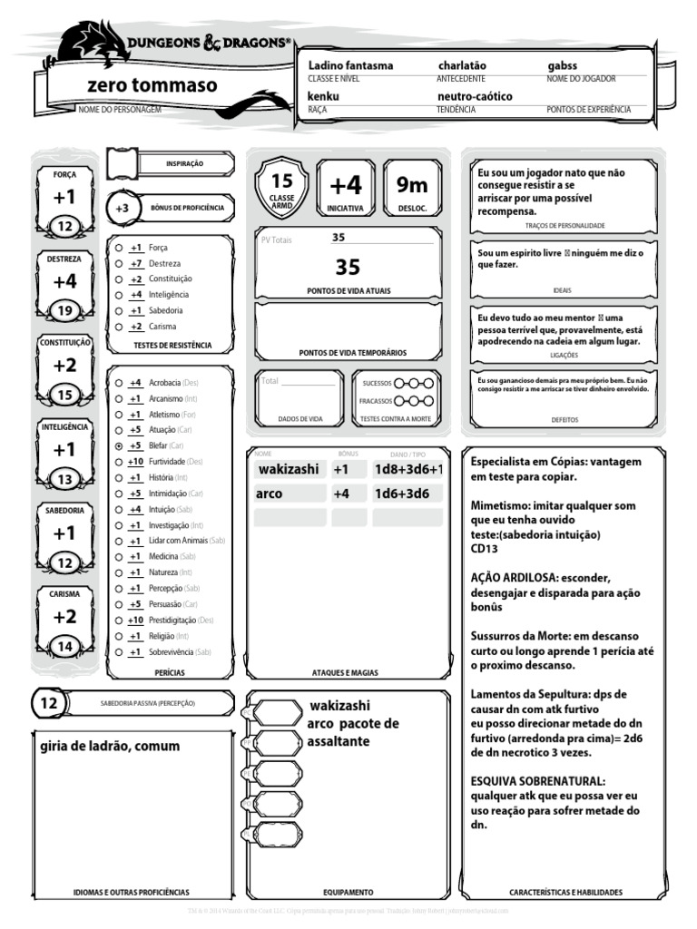 Zero Tommaso D&D Do Lucca | PDF