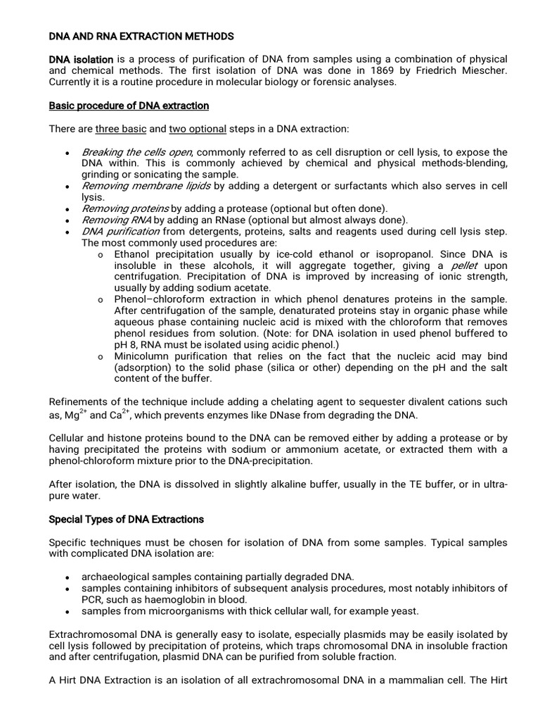 METHODS OF DNA AND RNA EXTRACTION AND QUANTIFICATION. PMB 436. JAN.2022 ...