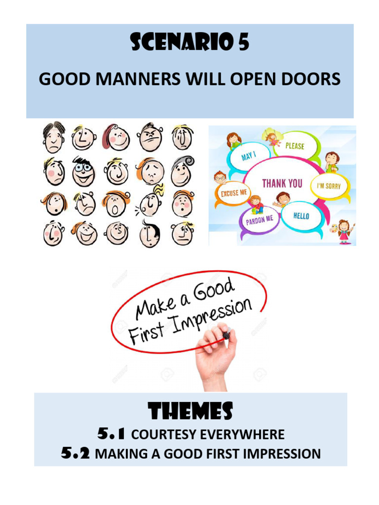 Scenario 5 Good Manners | PDF | Etiquette | Body Language