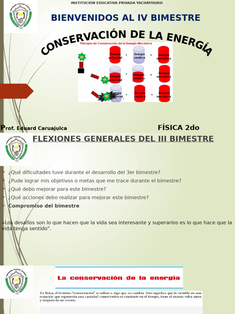 Conservacion Energia 2do Sec | PDF
