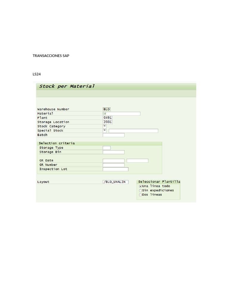 TRANSACCIONES SAP | PDF