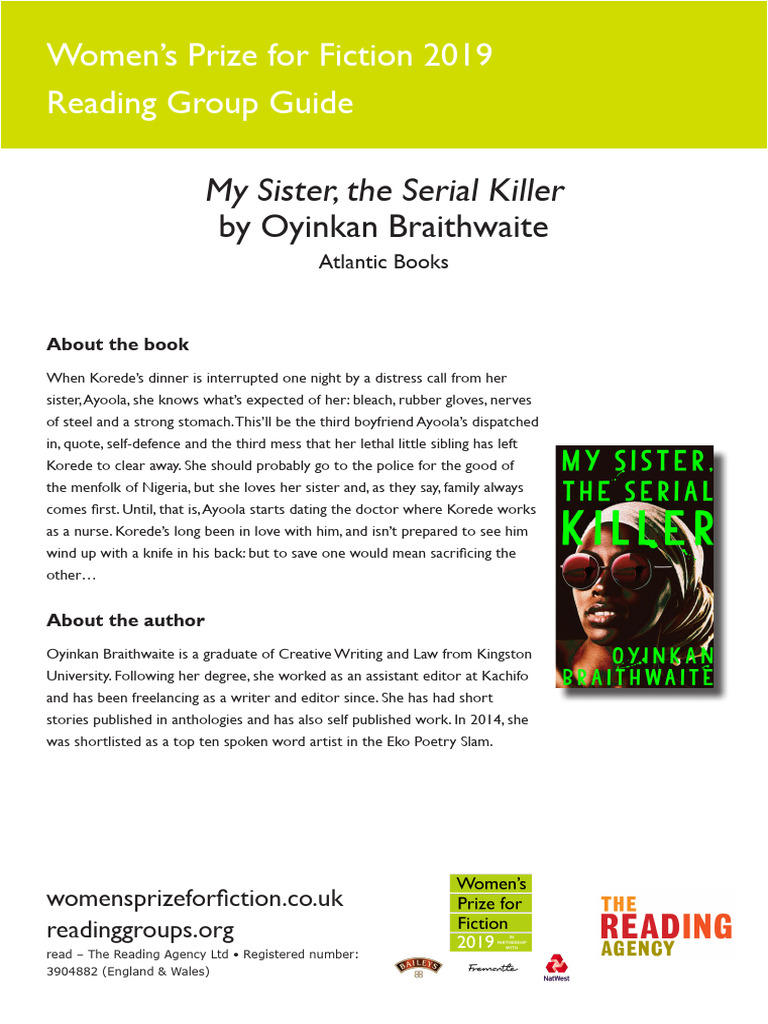 My Sister Readers Guide | PDF | General Fiction