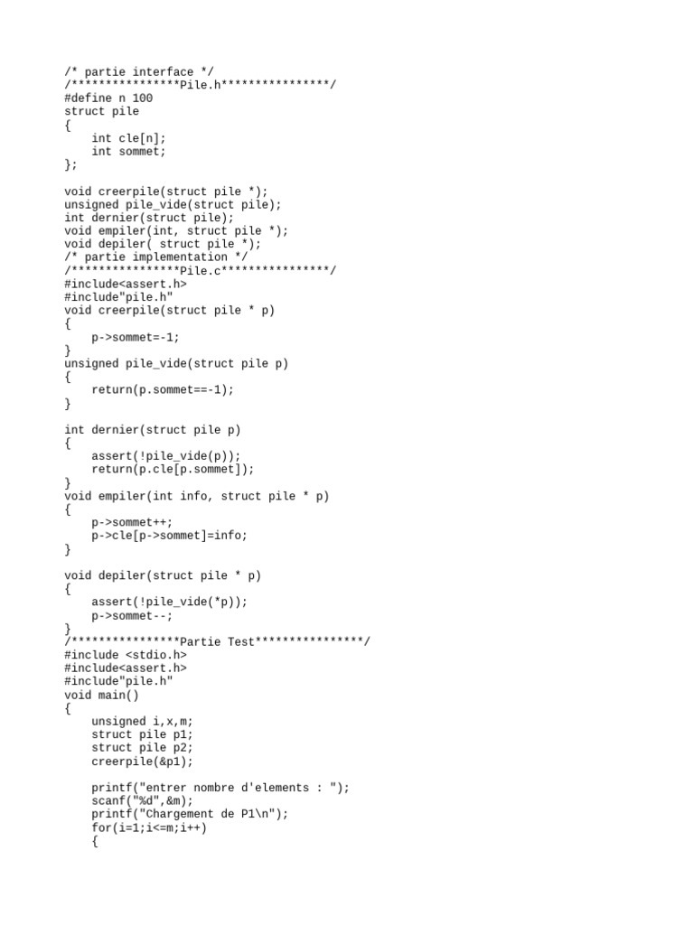 Pile Contigue TDA | PDF