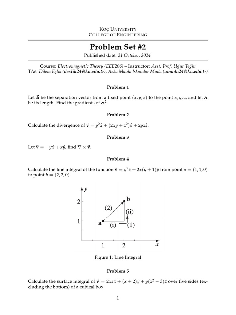 EEE206 - Problem Set 2 - Fall 2024 | PDF | Teaching Methods & Materials