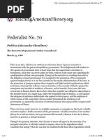 Federalist 70 Summary | PDF
