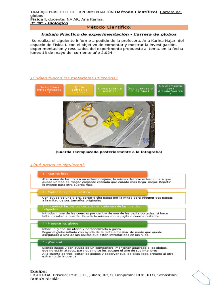 Método Científico, Experimento (Física I) | PDF | Ciencia y matemática