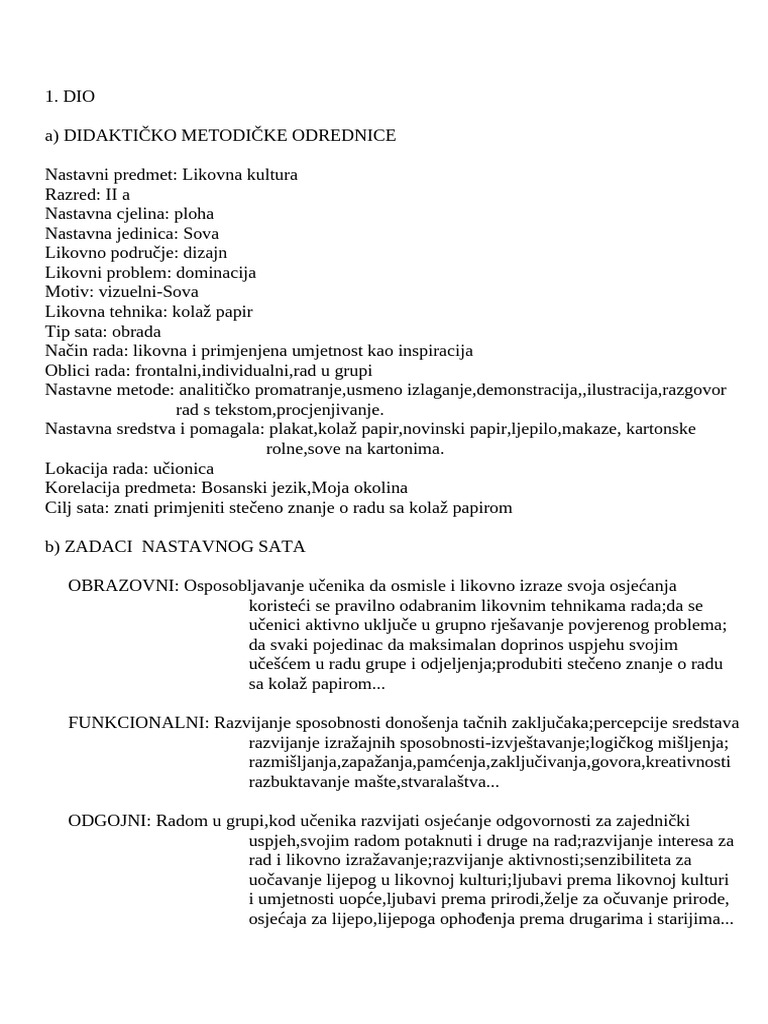 Priprema Sova | PDF