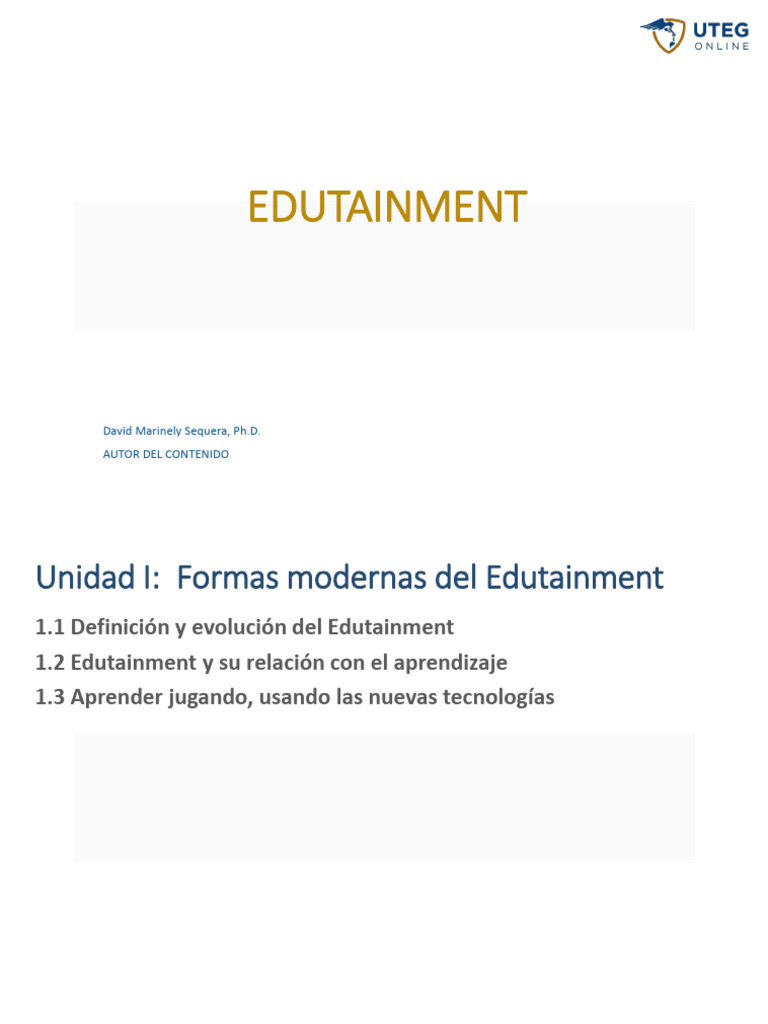 Edutainment: Aprendizaje a través del juego | PDF | Aprendizaje