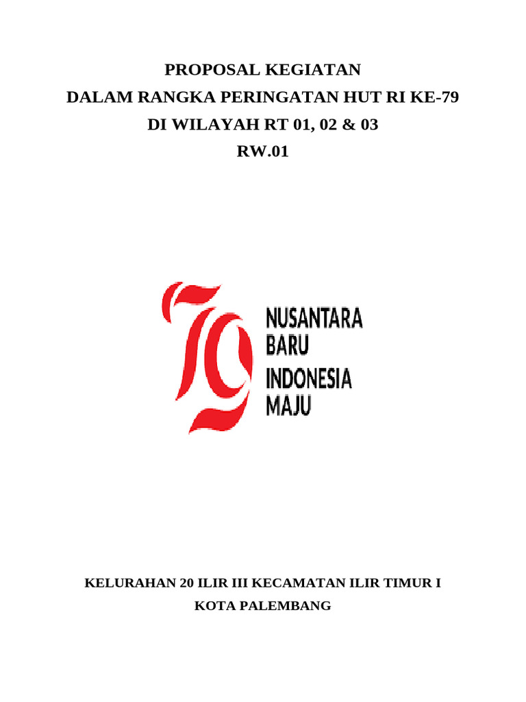 Proposal Kegiatan HUT RI Ke-79 Palembang | PDF | Olahraga & Rekreasi ...
