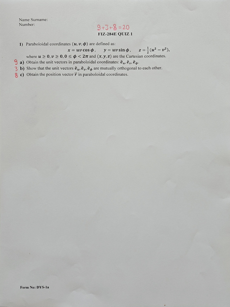 QUIZ 1 Solution | PDF