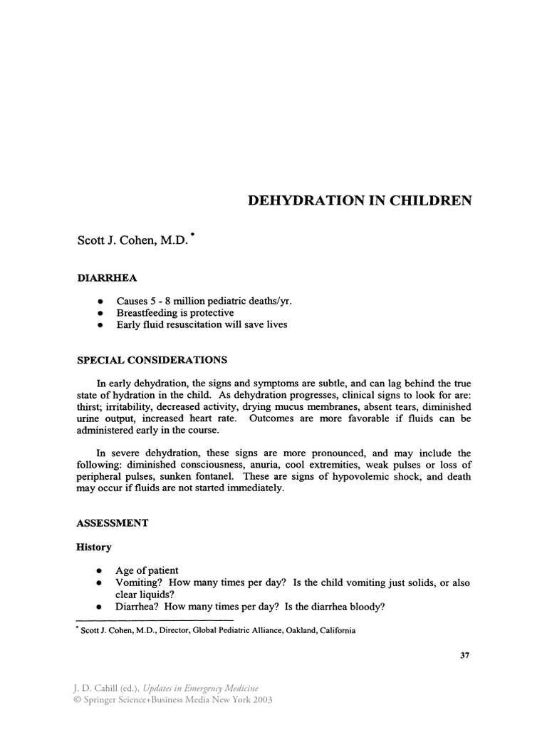 Dehydration in children | PDF | Dehydration | Causes Of Death