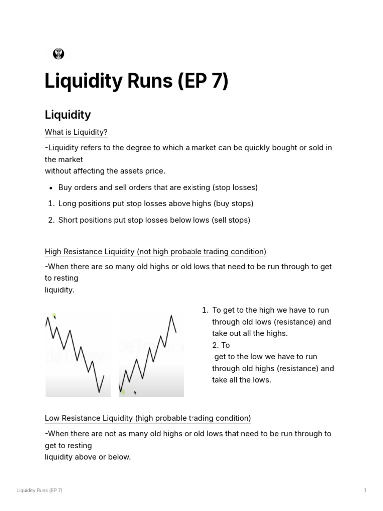Liquidity Runs (EP 7) | PDF | Market Liquidity | Order (Exchange)