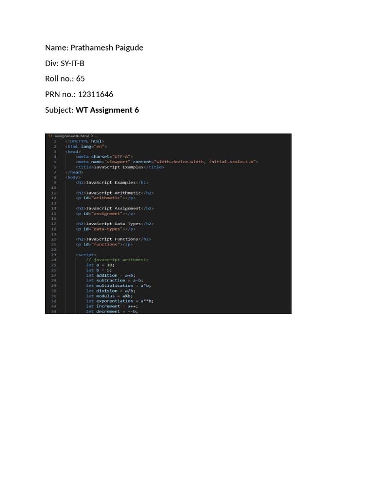 B65 WT Assignment6 | PDF | Computers | Technology & Engineering