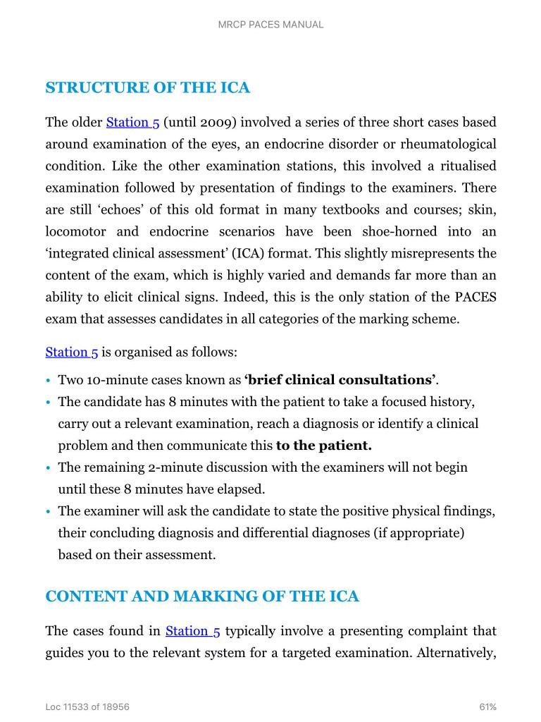 MRCP Paces Manual ST 5 - 092723 | PDF