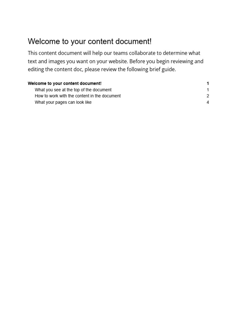 How To Use Your Content Document | PDF | Websites | Internet