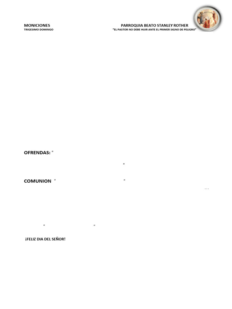 Trigesimo Domingo Del Tiempo Ordinario | PDF