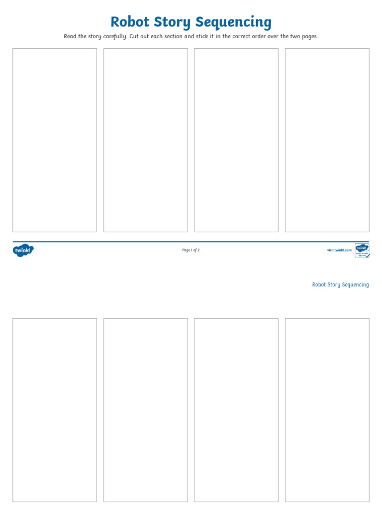 Robot Birthday Story Sequencing | PDF