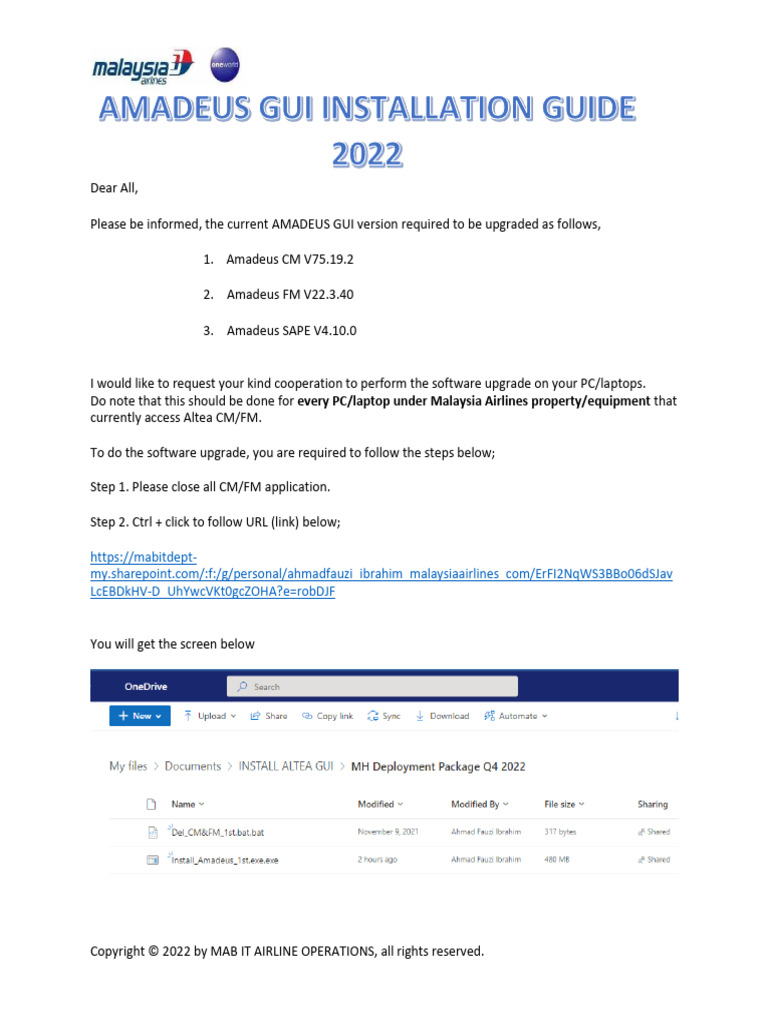 LATEST 1A GUI VERSION INSTALLATION GUIDE As of 23 Sep 2022 | PDF ...