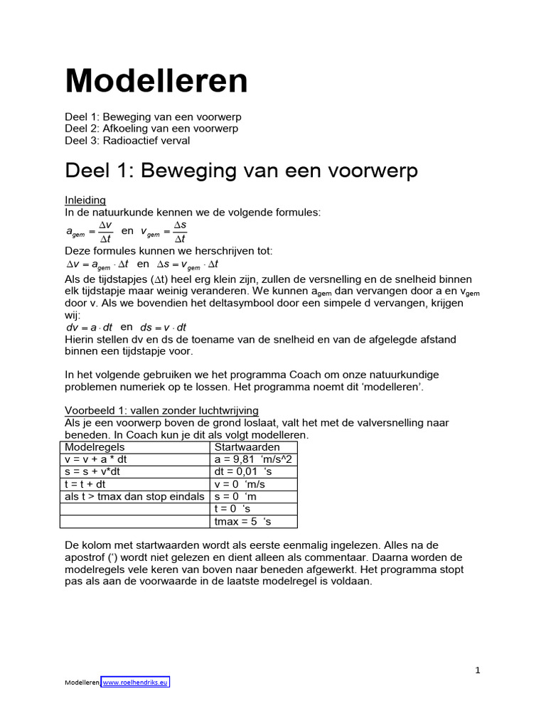 Modelleren 1 | PDF