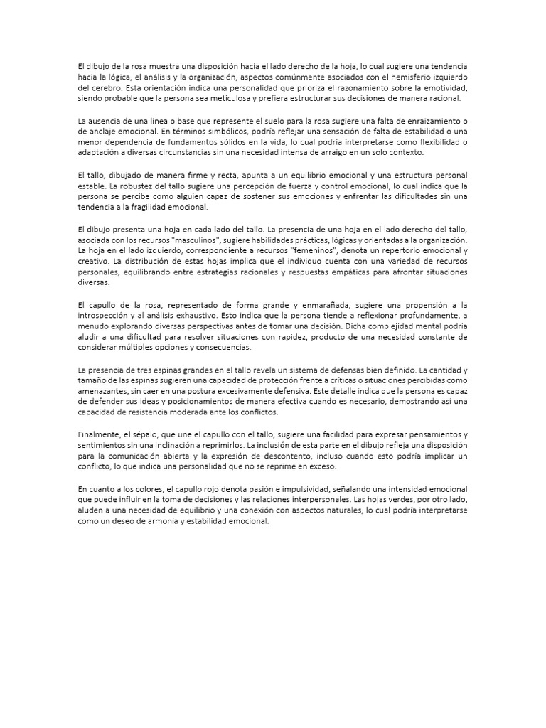 practica 5 analisis de la rosa | PDF | Las emociones | Psicología Social