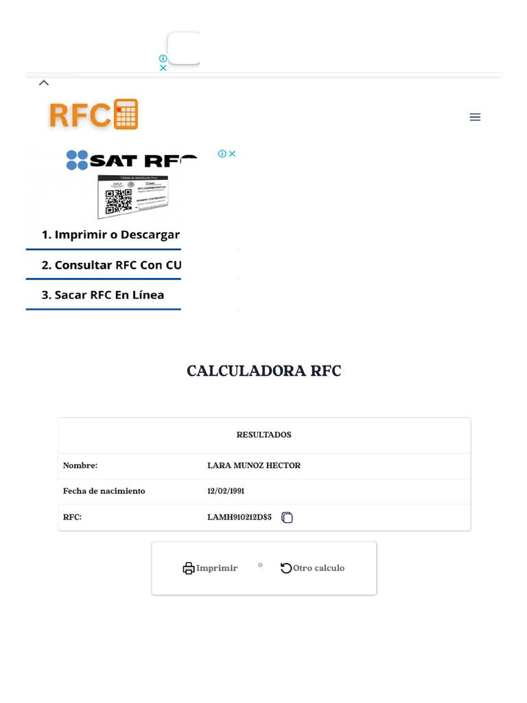 Calcular RFC | PDF | México | Business