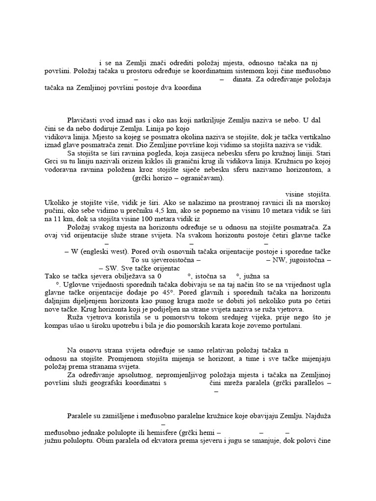 6.Orijentacija Na Zemlji | PDF