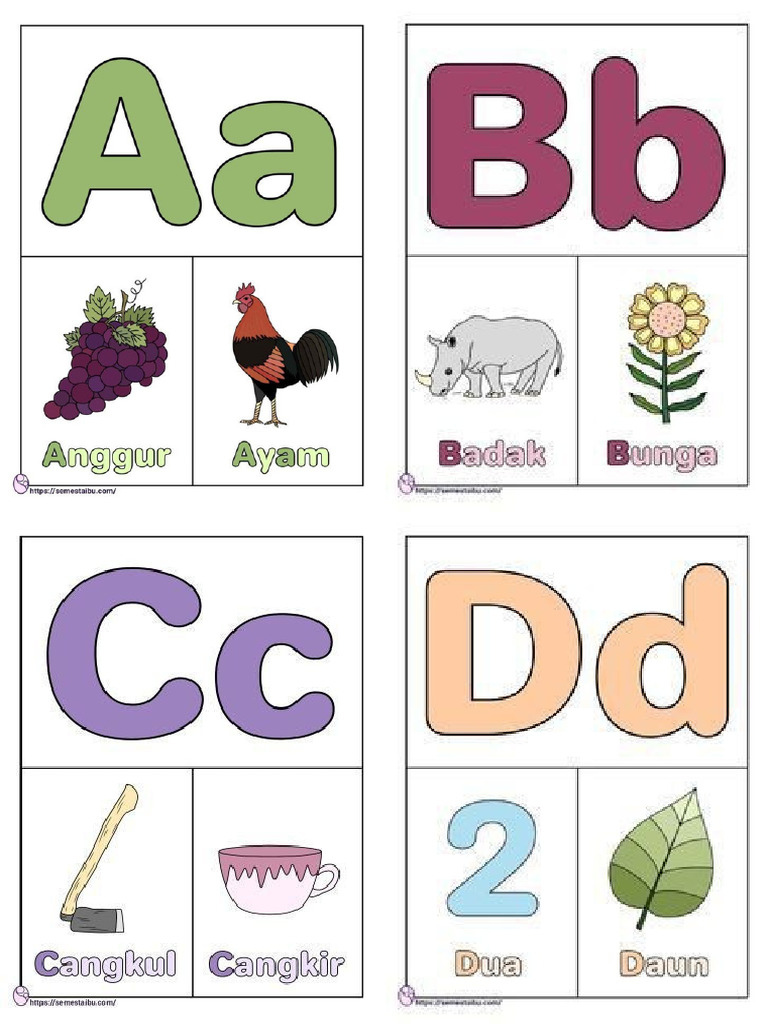 Flashcard Huruf | PDF