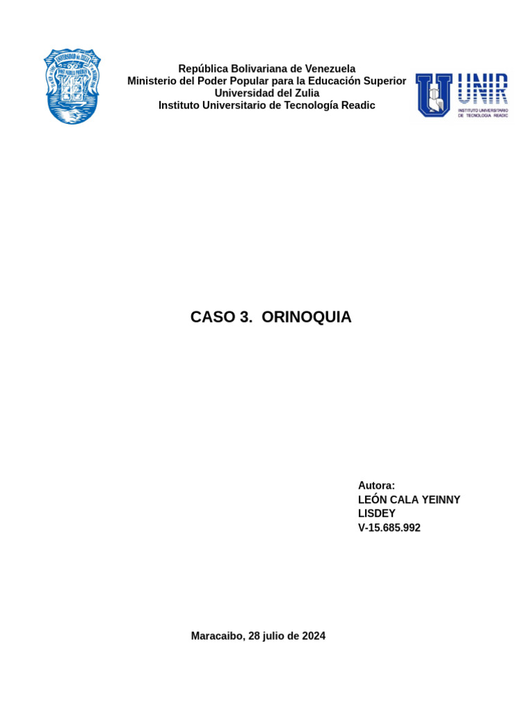 Caso 3 Orinokia_LeónYeinny | PDF | Marketing | Business