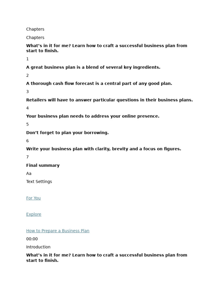 Crafting a Winning Business Plan | PDF | Forecasting | Loans