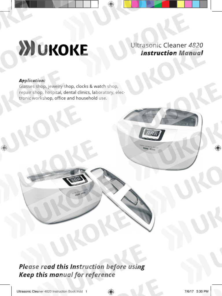 Ultrasonic Cleaner 4820: Instruction Manual | PDF