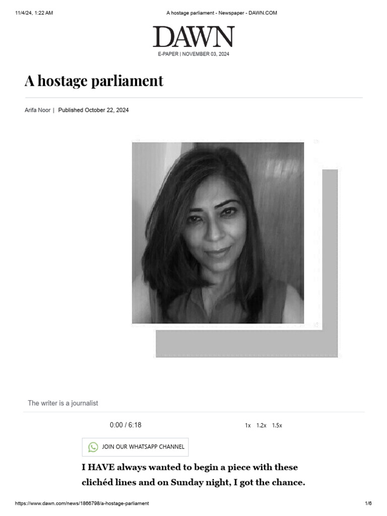 A Hostage Parliament - Newspaper | PDF | Judge | Government