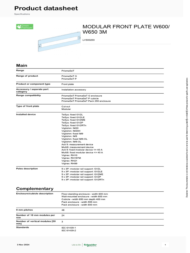 Schneider Electric_PrismaSeT-G_LVS03203 | PDF | Computing
