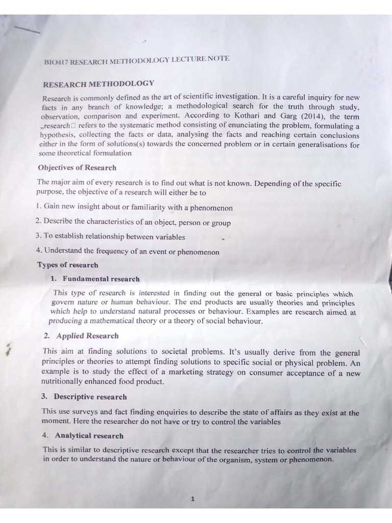 Bio417 Research Meth. | PDF