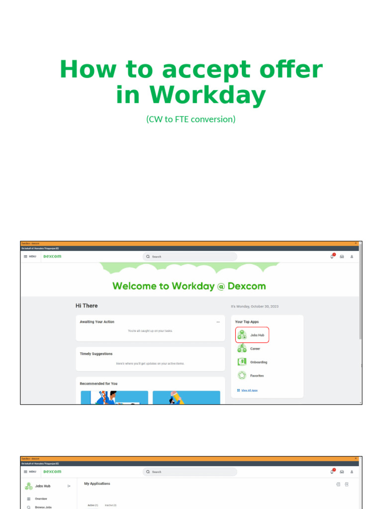 How To Accept Offer in Workday (2) 2 | PDF