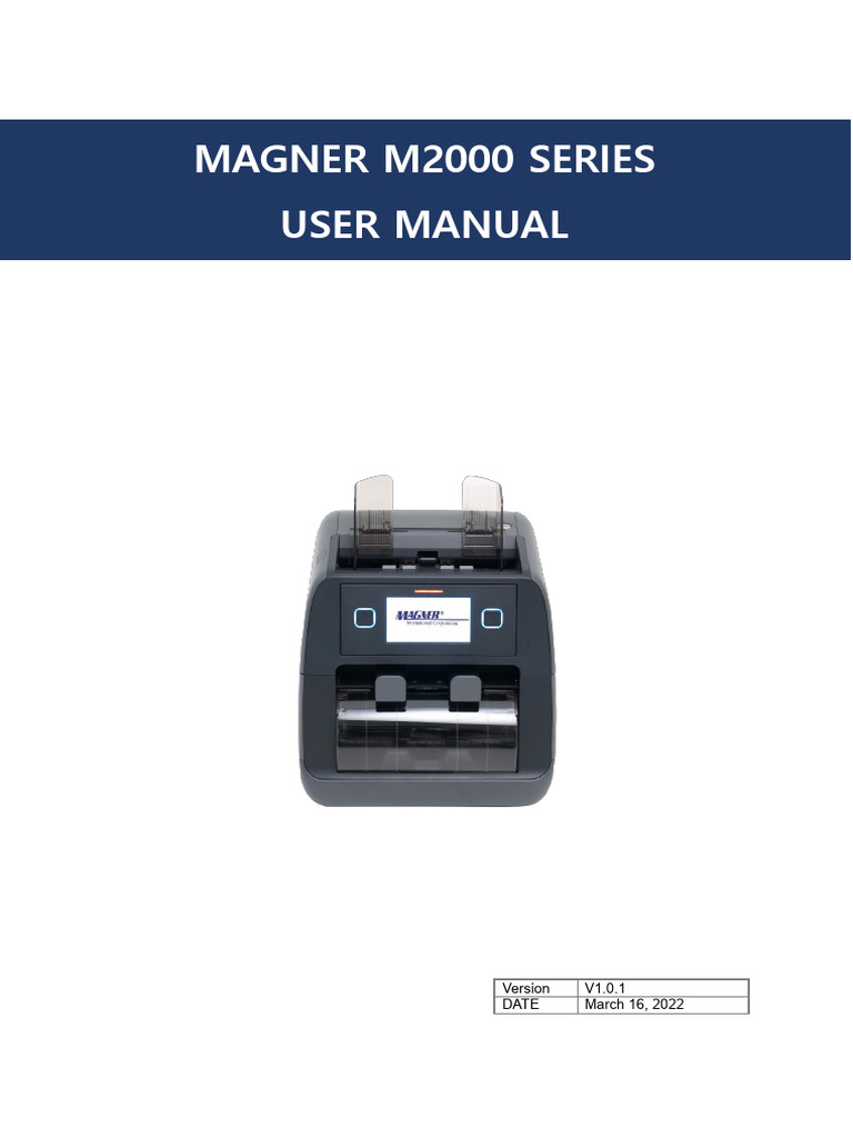 Magner M2000 Banknote Sorter Manual | PDF | Banknote | Automated Teller ...