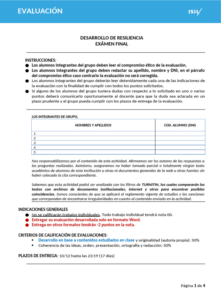 Viernes - Final | PDF | Evaluación