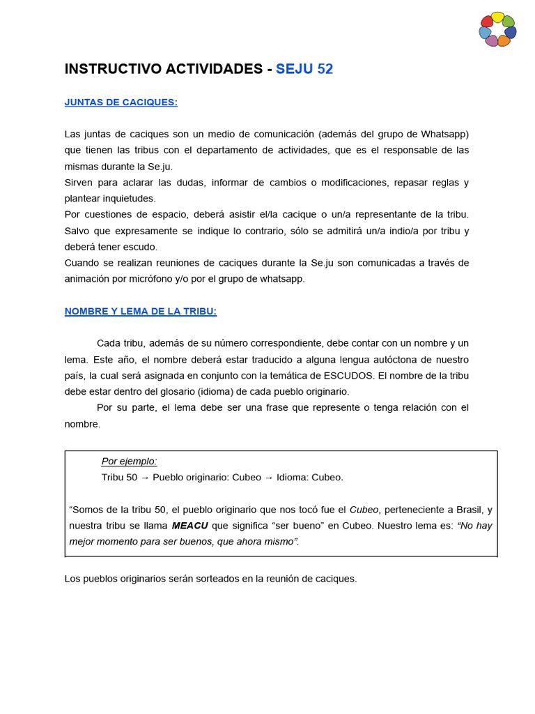 Instructivo Completo SEJU 52 | PDF | Dibujo | Color