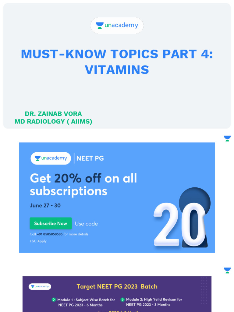 Vitamins 1 | PDF | Essential Nutrients | Biochemistry