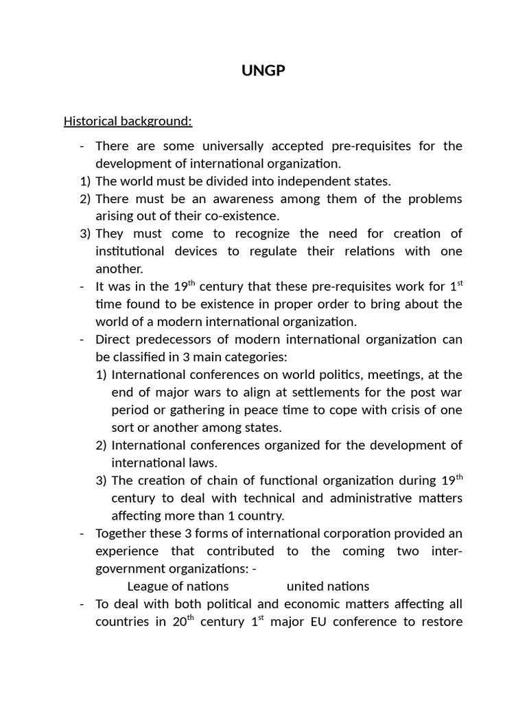 Ungp Notes | PDF | International Labour Organization | United Nations ...