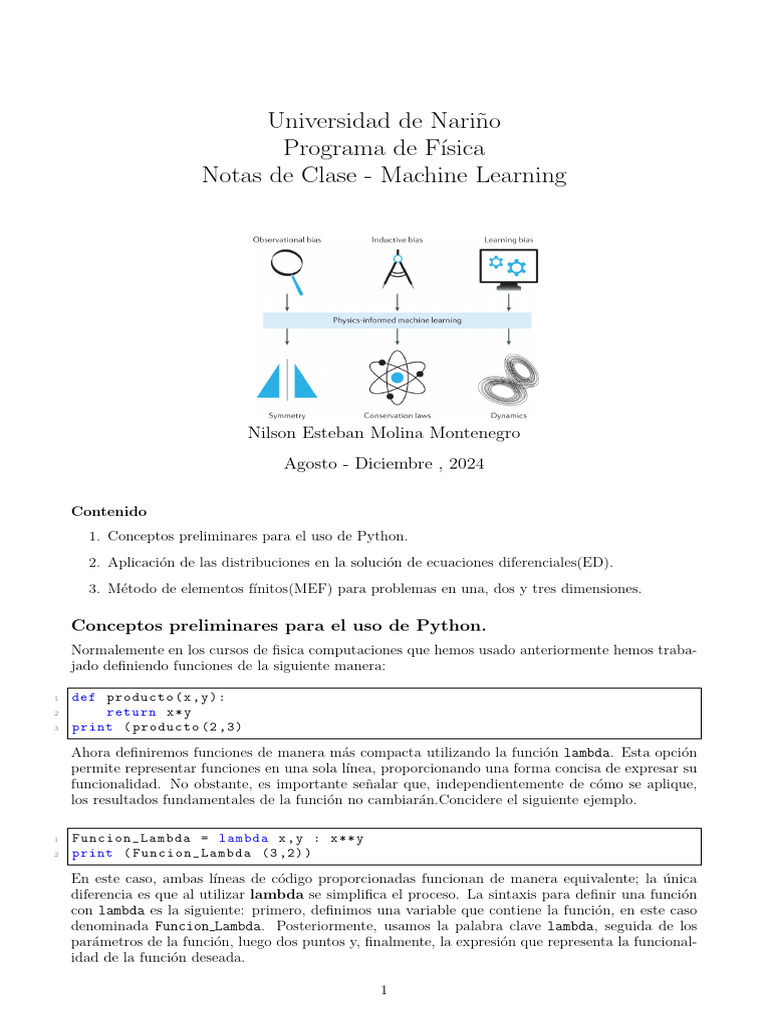 Elemento Finito | PDF | Python (lenguaje de programación) | Función (Matemáticas)