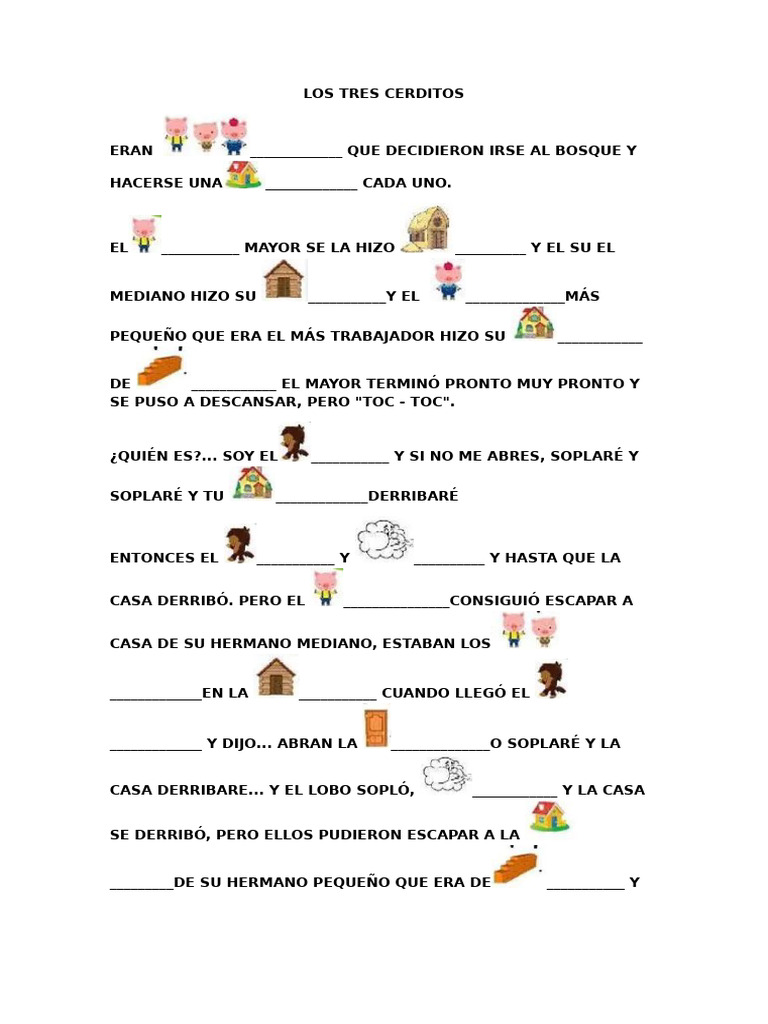 Los Tres Cerditos Pdf