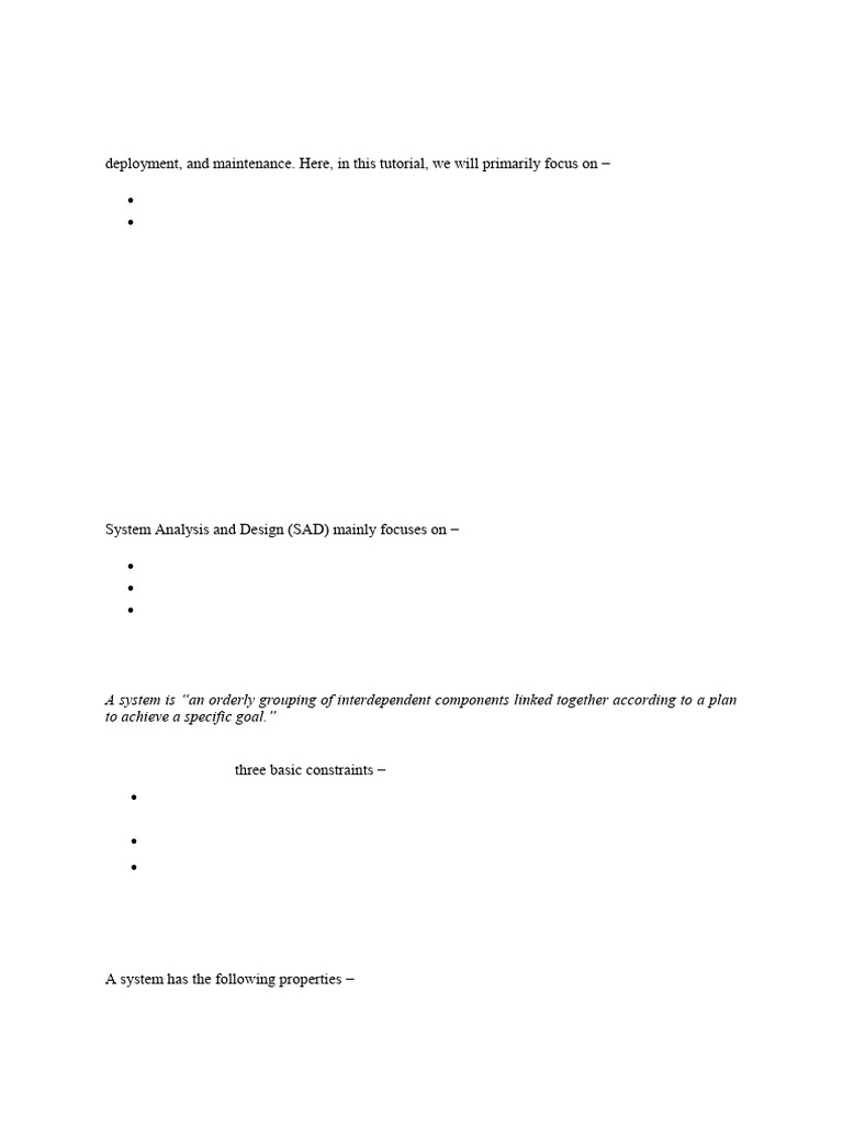 System Analysis and Design Tutorial Note Modify | PDF | Software ...